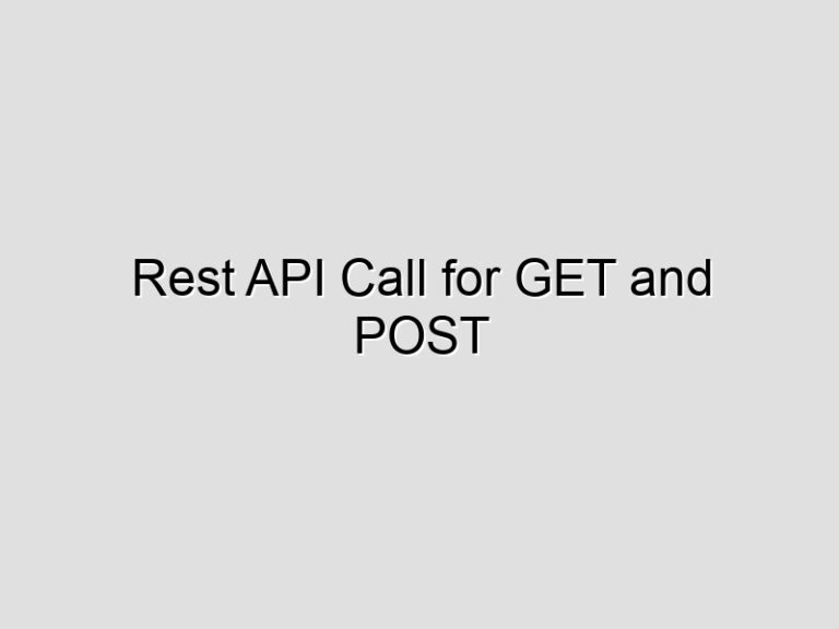 Rest API Call For GET And POST Hamza Siddiqui